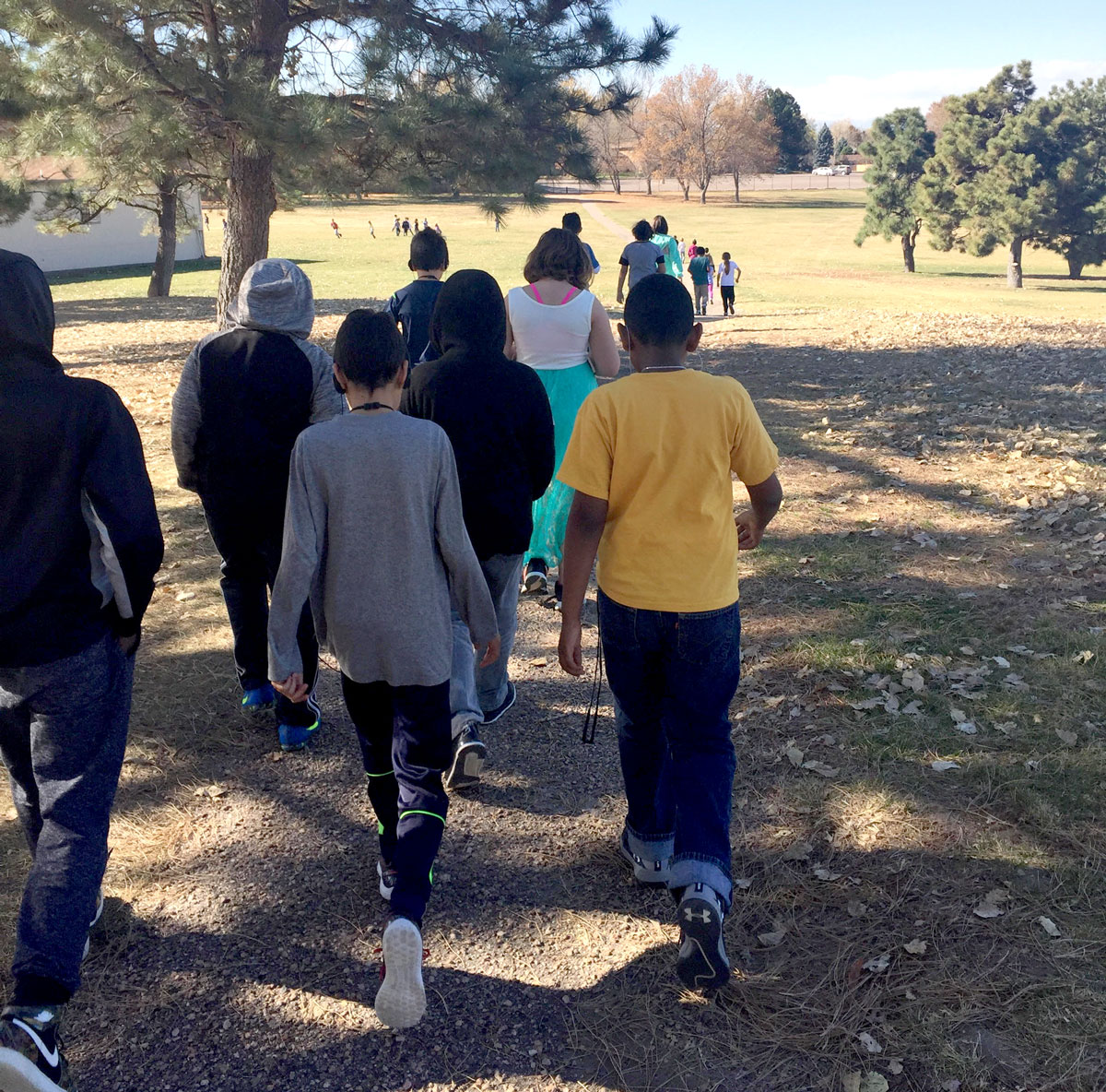 Learning by podcast in the fresh Colorado air! - The Walking Classroom