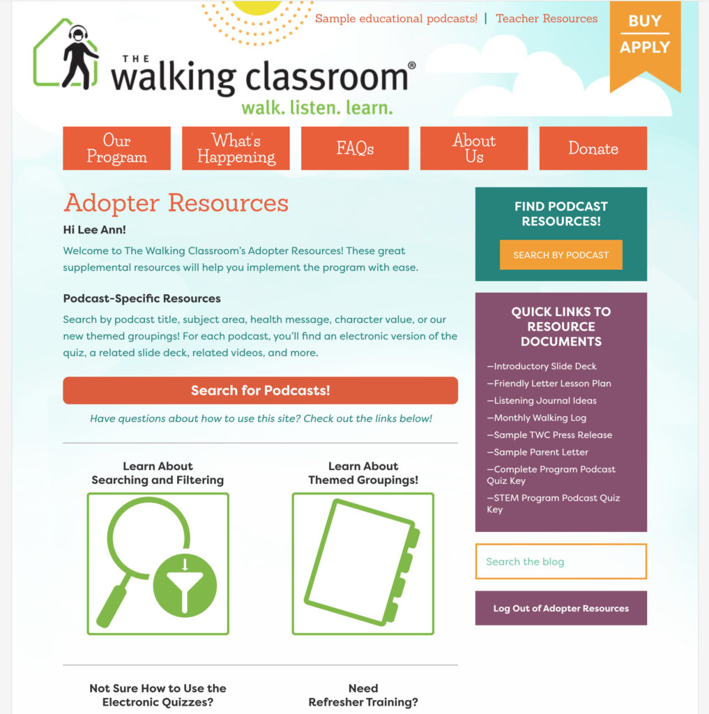 The Walking Classroom Annual Report - 2020 - The Walking Classroom